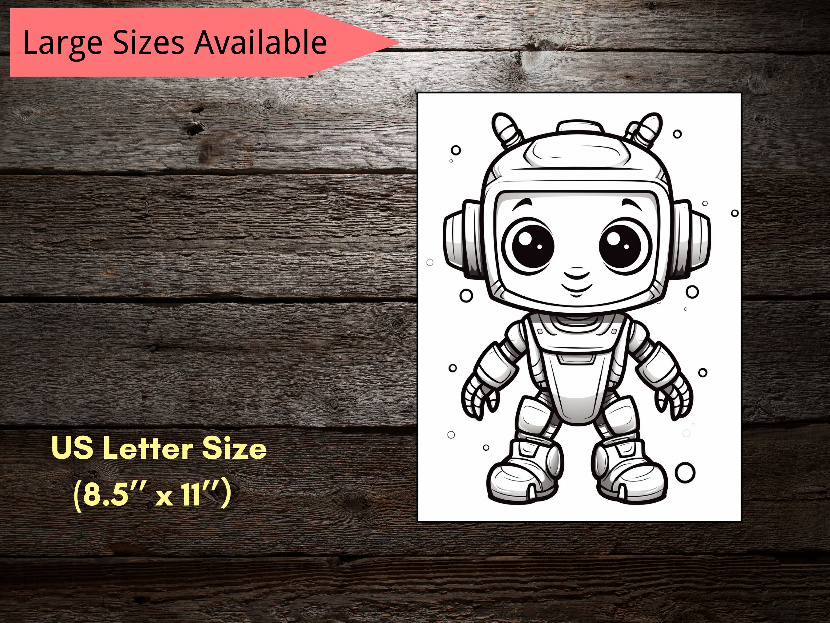 200 Printable Cute Robot Coloring Pages for Kids and Adults - Etsy