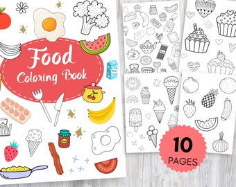 Food Coloring Pages, 15 Printable Recipe Coloring Pages for Kids, Boys ...