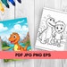 Cute Dinosaur Coloring Pages for Kids, Fun Dino Activity Book ...