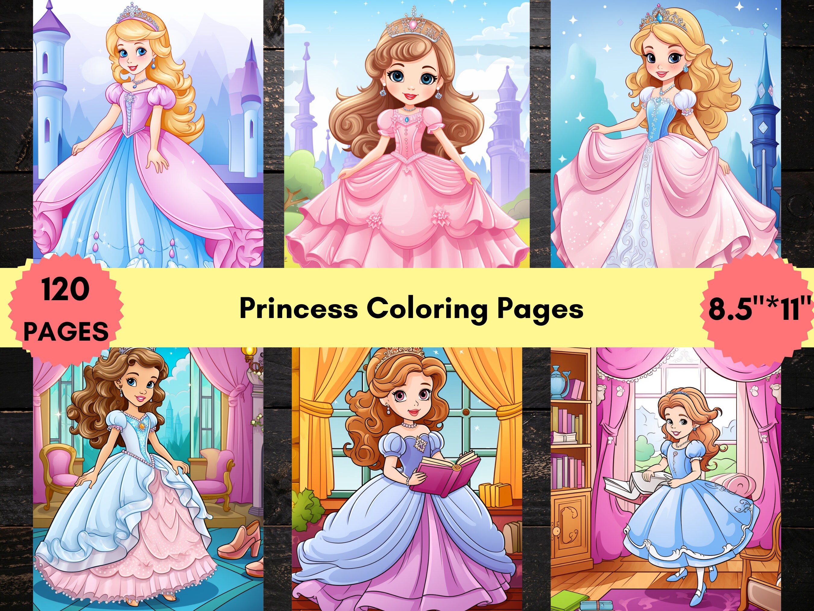 Princess Coloring Pages for Kids Cartoon Coloring Book Printable ...