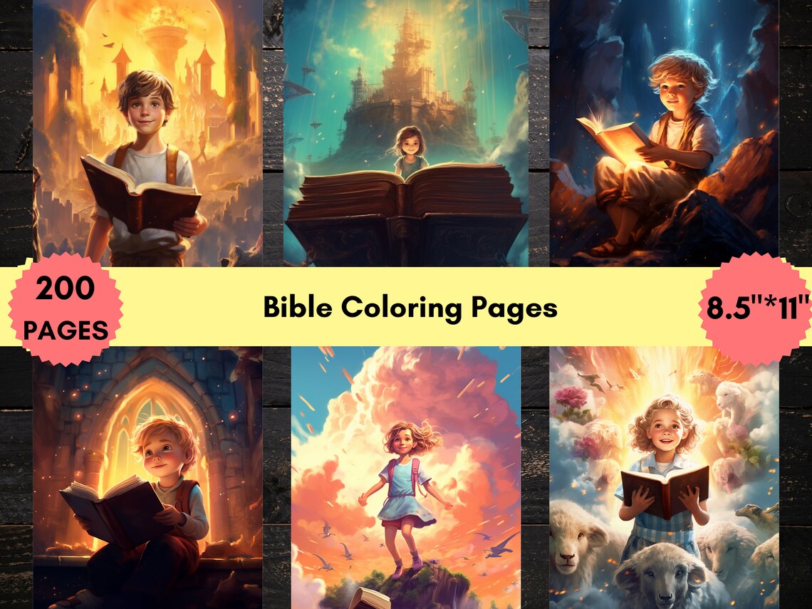 200 Bible Coloring Pages / Bible Coloring Book / Christian Coloring ...