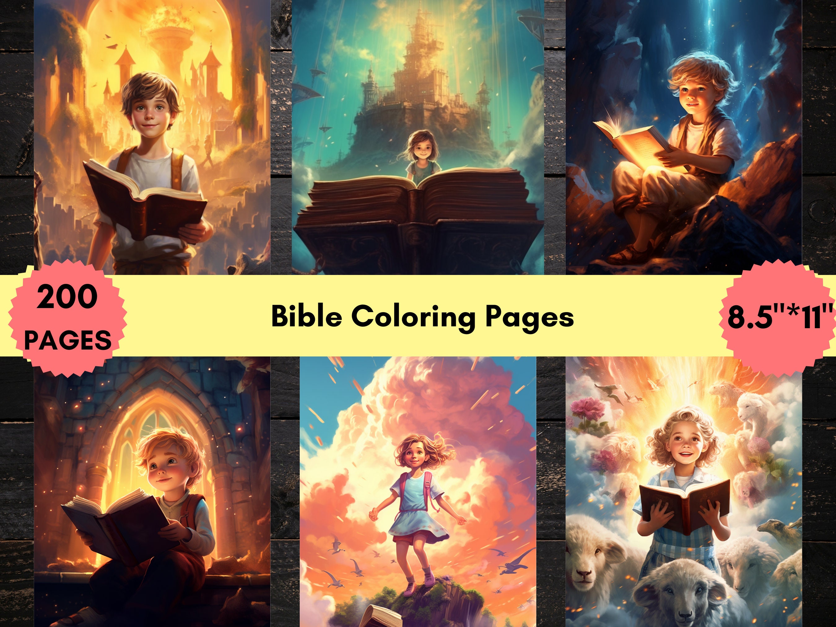 200 Bible Coloring Pages / Bible Coloring Book / Christian Coloring ...