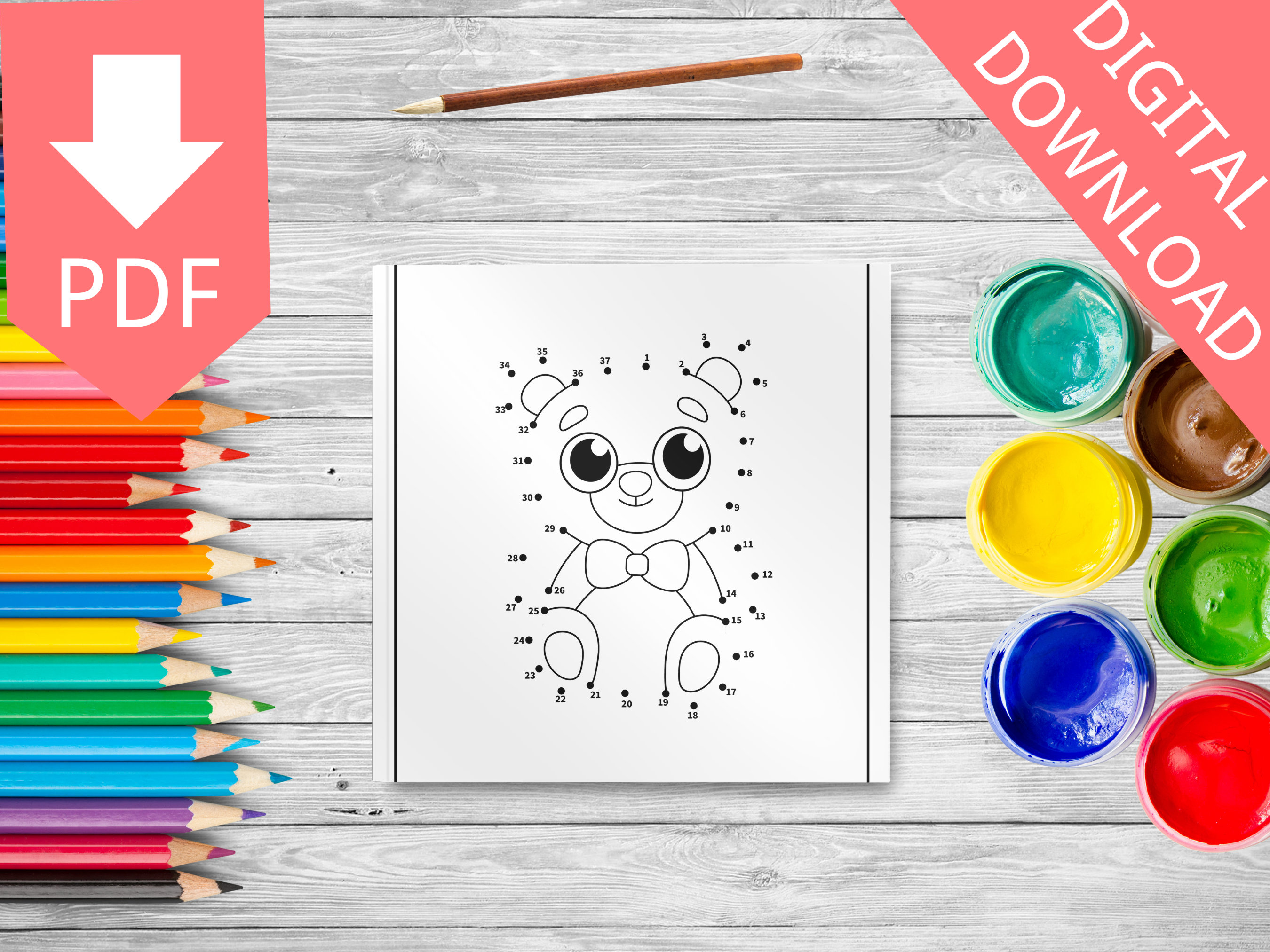 Dot to Dot for Kids, Dot to Dot Printable, Connect the Dots, Preschool ...