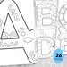 26 Pages Alphabet Coloring Book Printable for Kids, Alphabet Coloring ...