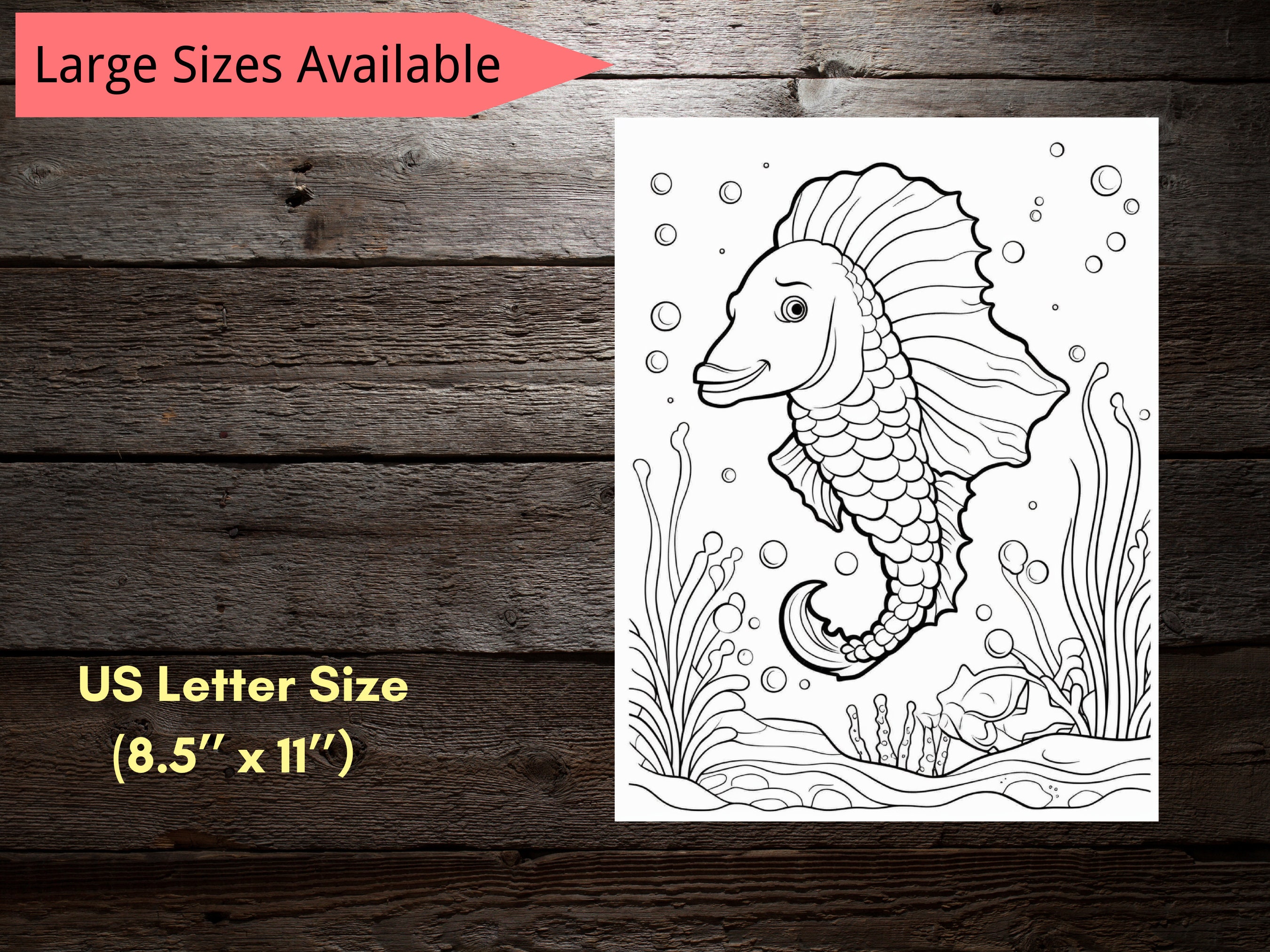 250 Sea Animals Coloring Pages - Digital Download for Relaxation and ...
