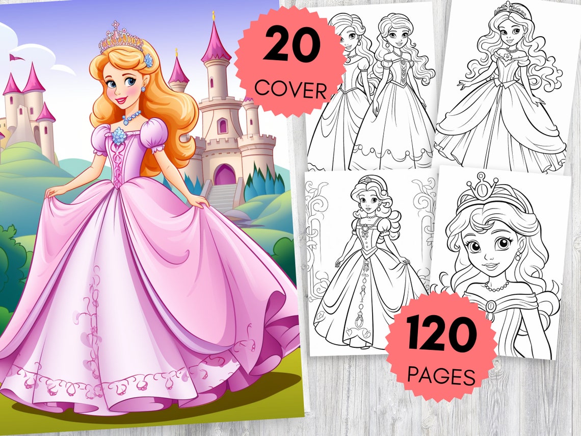 Princess Coloring Pages for Kids Cartoon Coloring Book Printable ...