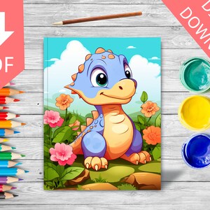 Cute Dinosaur Coloring Pages for Kids, Fun Dino Activity Book ...