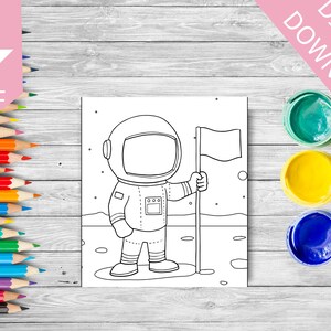 Space Activity Book for Kids, Printable Space Coloring, Printable Space ...
