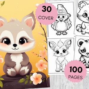 100 Cute Baby Animals Coloring Pages for Adult & Kids, Animal Coloring ...