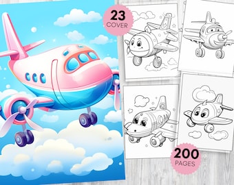 Airplane Coloring Pages, Airplane PDF, Airplane Printables, Airplane ...