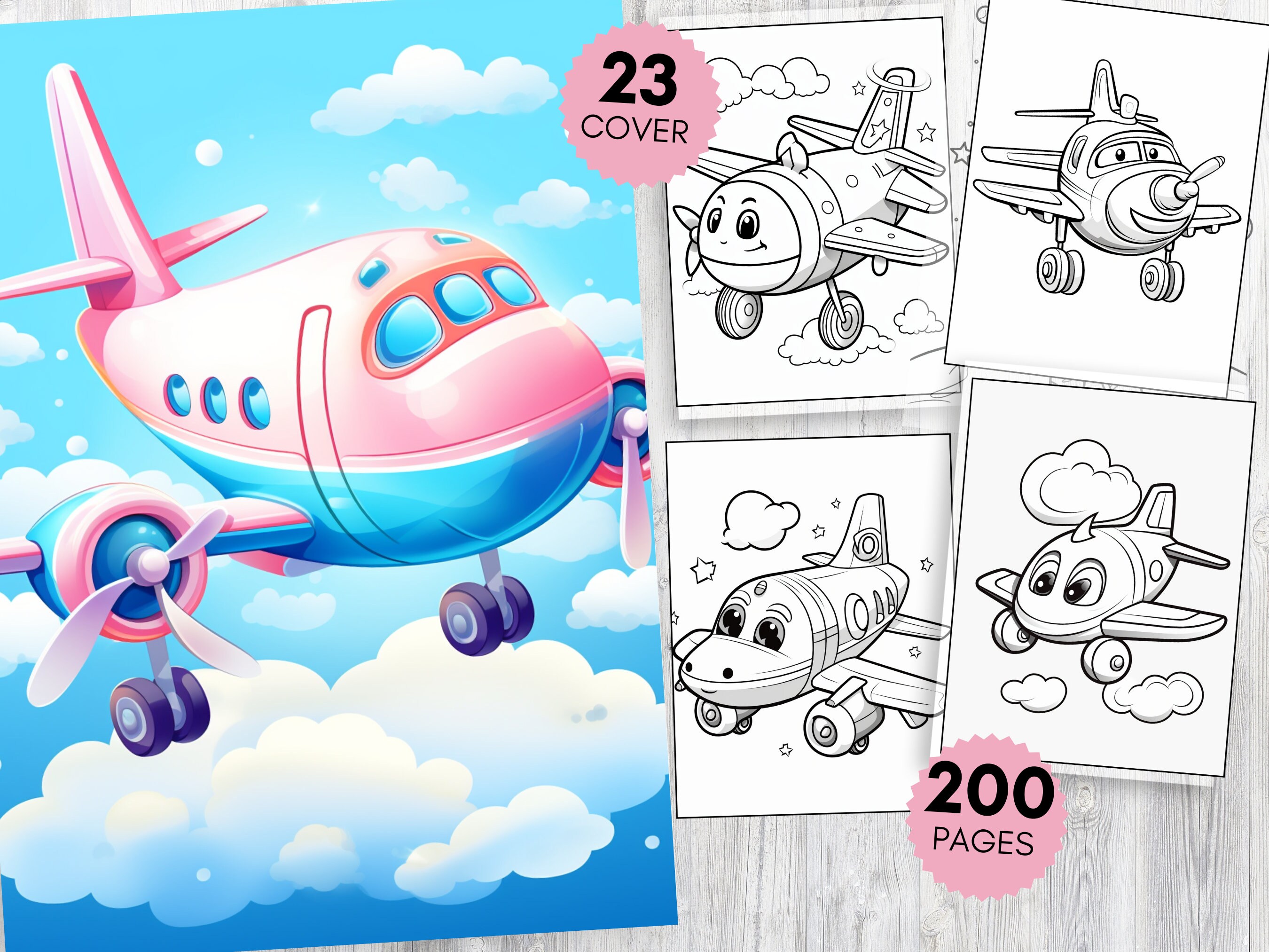 Airplane Coloring Pages, Airplane PDF, Airplane Printables, Airplane ...