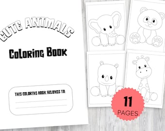 Cute Baby Animal Coloring Pages, Kids Coloring Pages, Printable ...