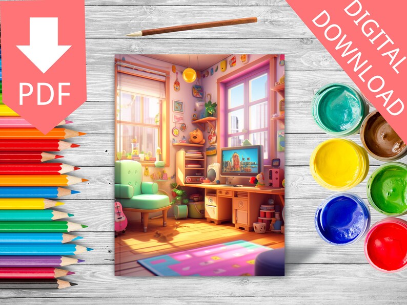 200 Pocket Room Coloring Pages Printable Interior Design Coloring Pages ...