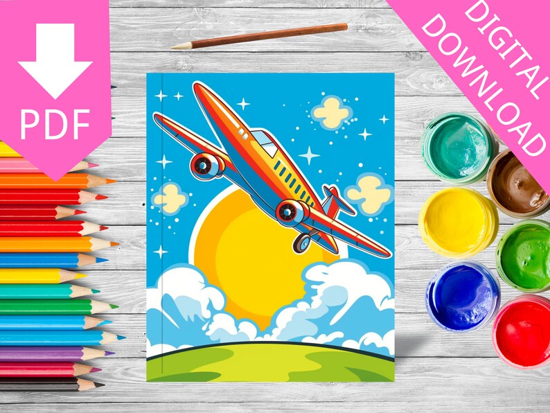 200 Airplane Coloring Pages, Airplane PDF, Airplane Printables ...
