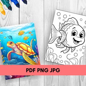 250 Sea Animals Coloring Pages - Digital Download for Relaxation and ...