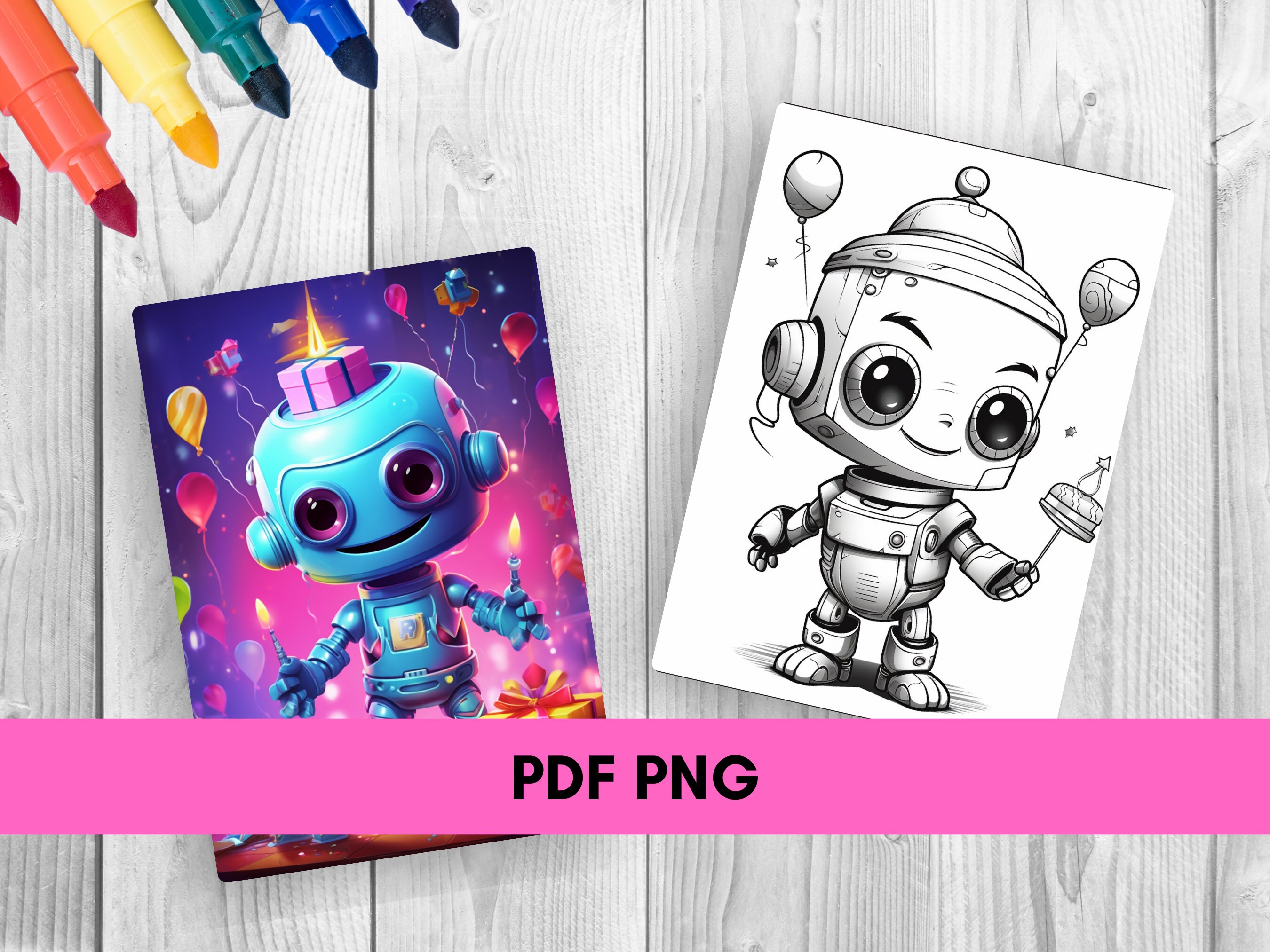 Robot Birthday Party Activity | Robot Coloring Pages for Kids ...