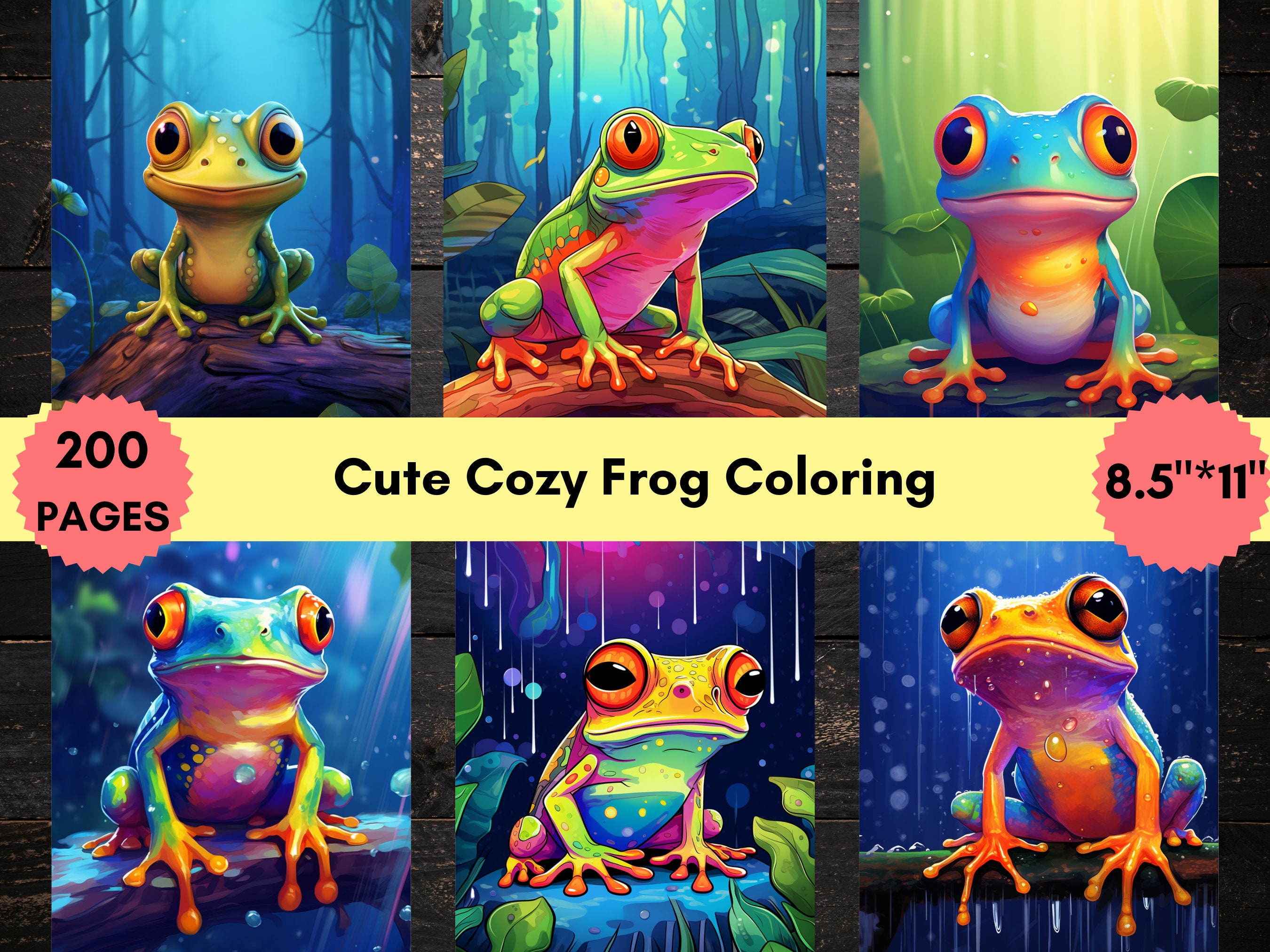 Cozy Frogs Coloring Page Set Frog Coloring Pages Cozy Coloring Pages ...