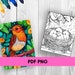 Cute Birds Coloring Book for Kids and Adults, Easy Bird Printable ...