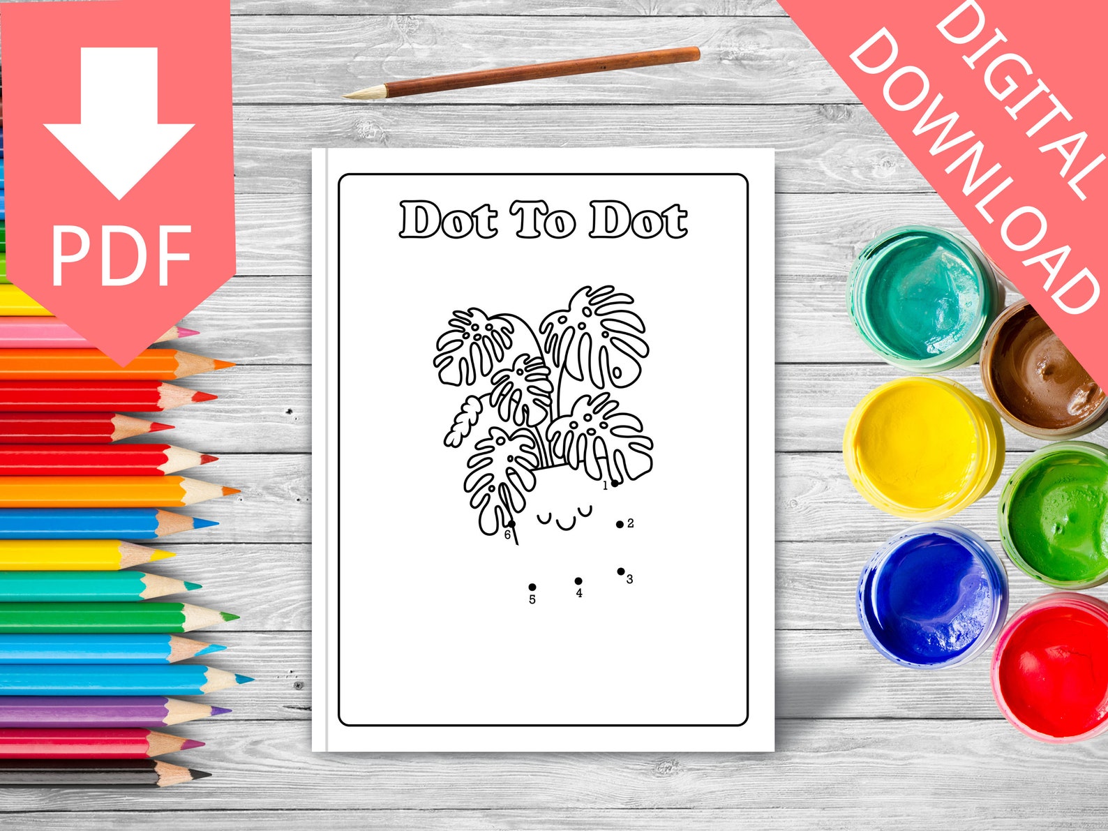 Dot to Dot Worksheet Connect the Dots Book Pages Kids Dot-to-dot ...