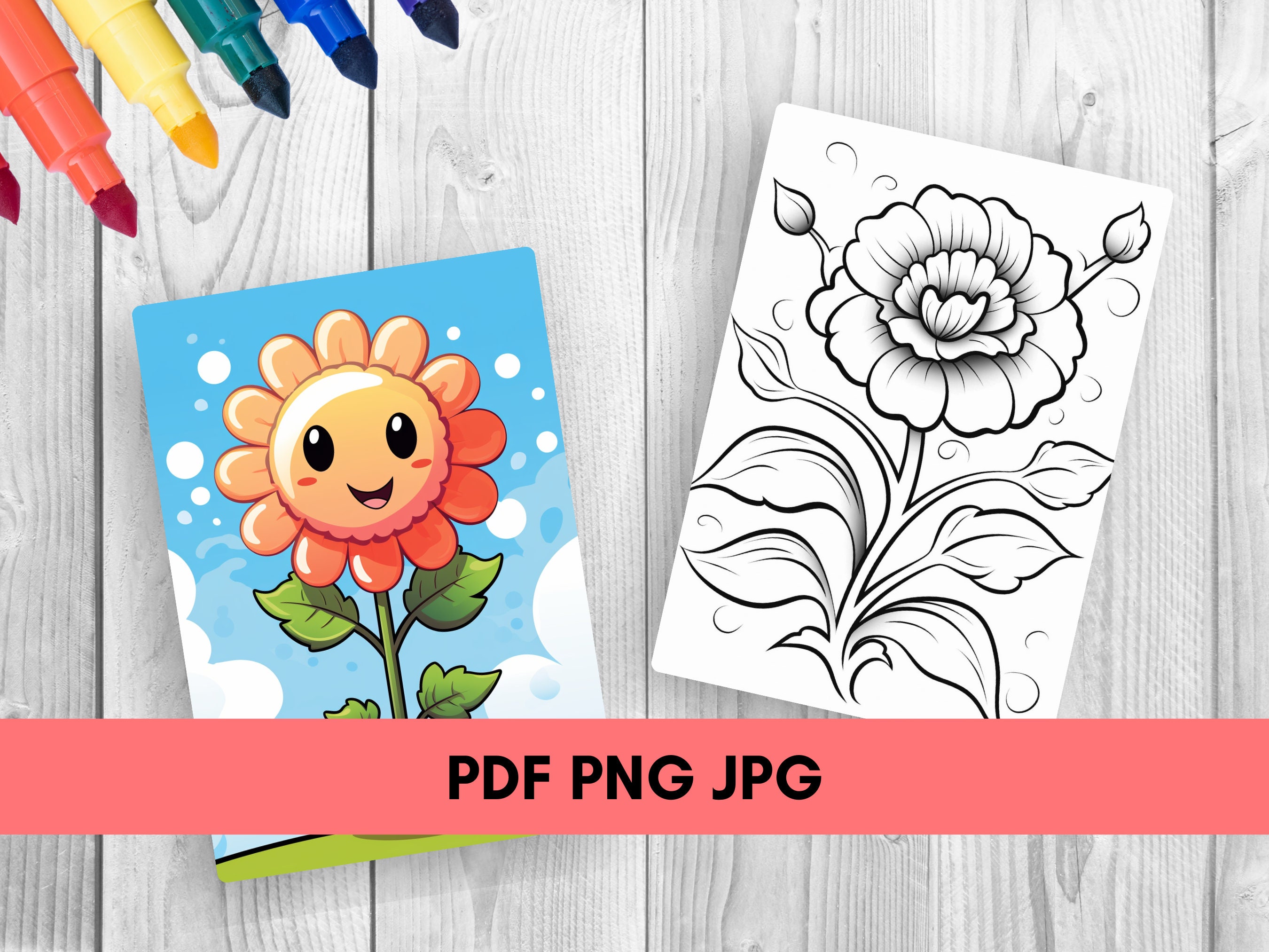 100 Flowers Coloring Pages, Flowers Coloring Book, Beautiful High ...