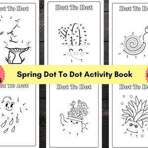 Dot to Dot Worksheet Connect the Dots Book Pages Kids Dot-to-dot ...