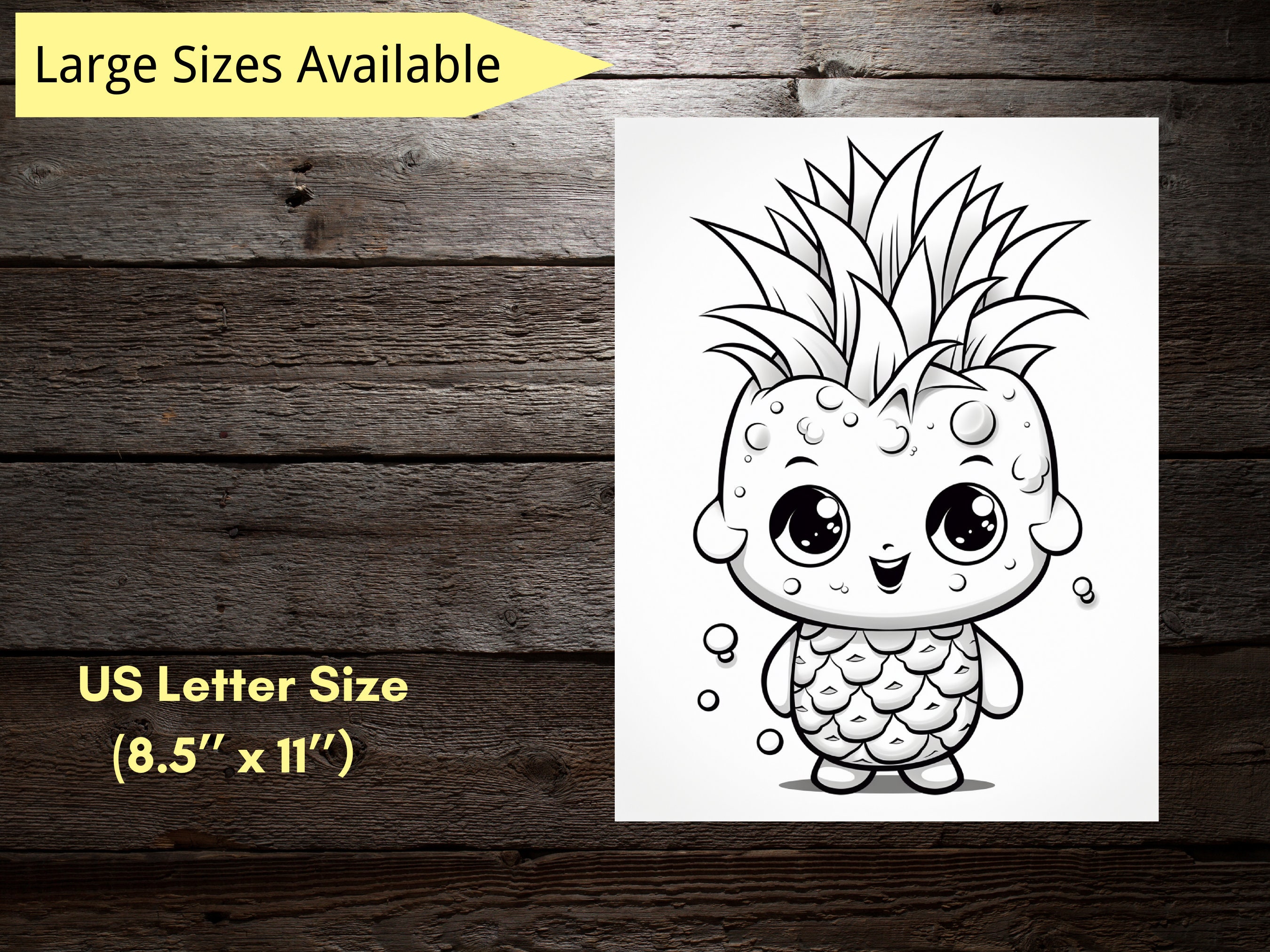 100 Kawaii Coloring Pages for Kids Cute Coloring Page Mega Bundle ...