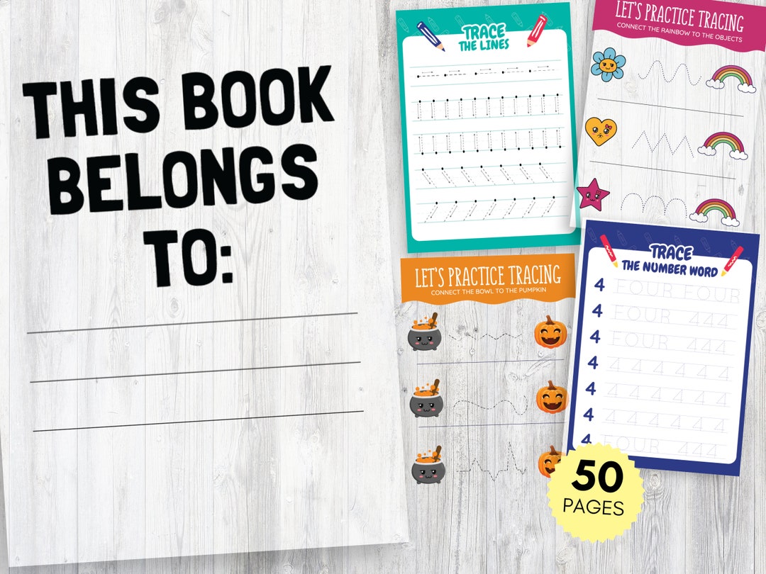 Pencil Control Workbook, Handwriting Activity for Pre-school ...