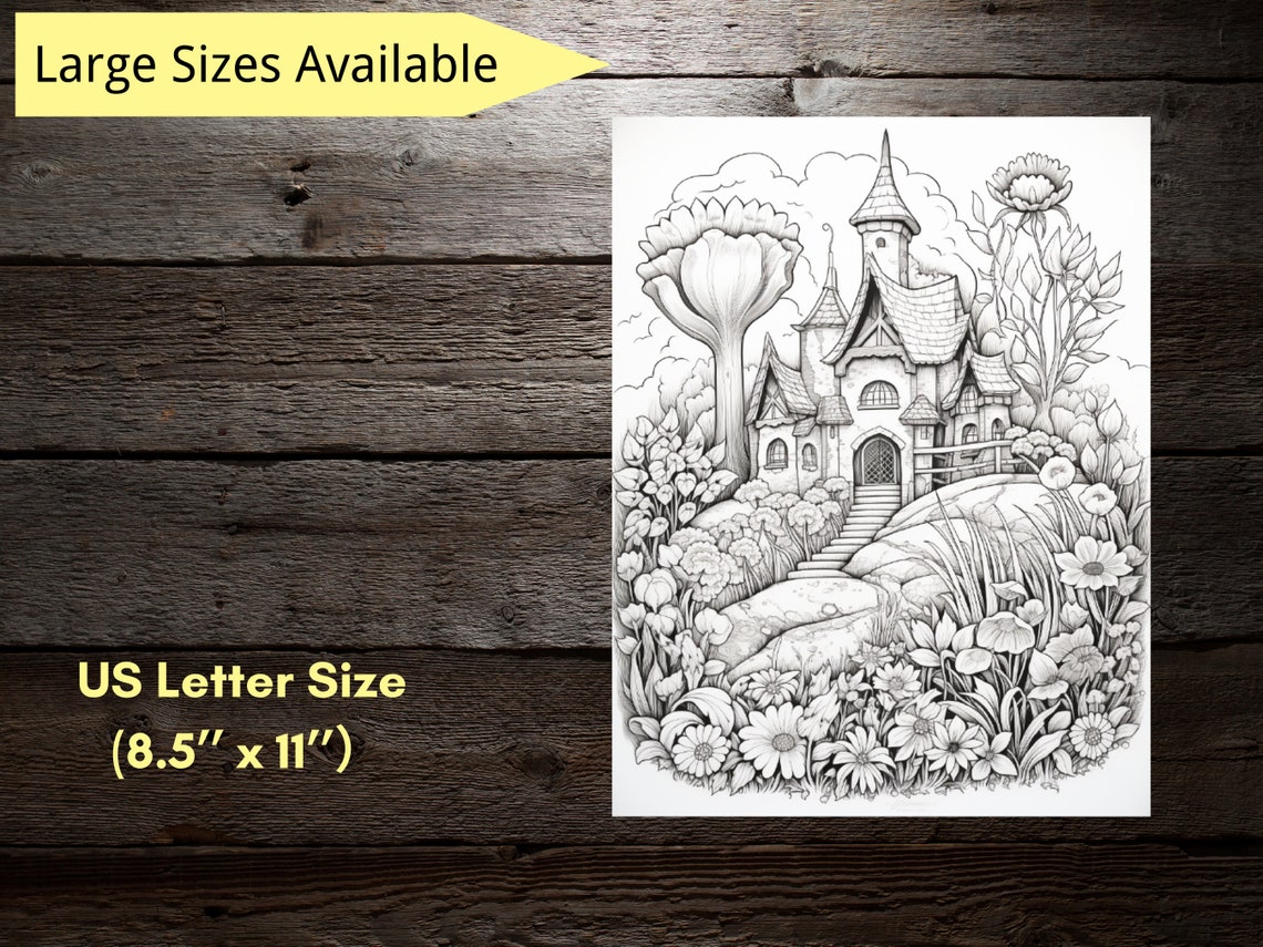 100 Vintage Fairytale Coloring Pages for Adults- Png Pdf Jpg Download ...