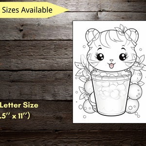 200 Cute Kawaii Coloring Pages for Kids Cute Coloring Page Mega Bundle ...