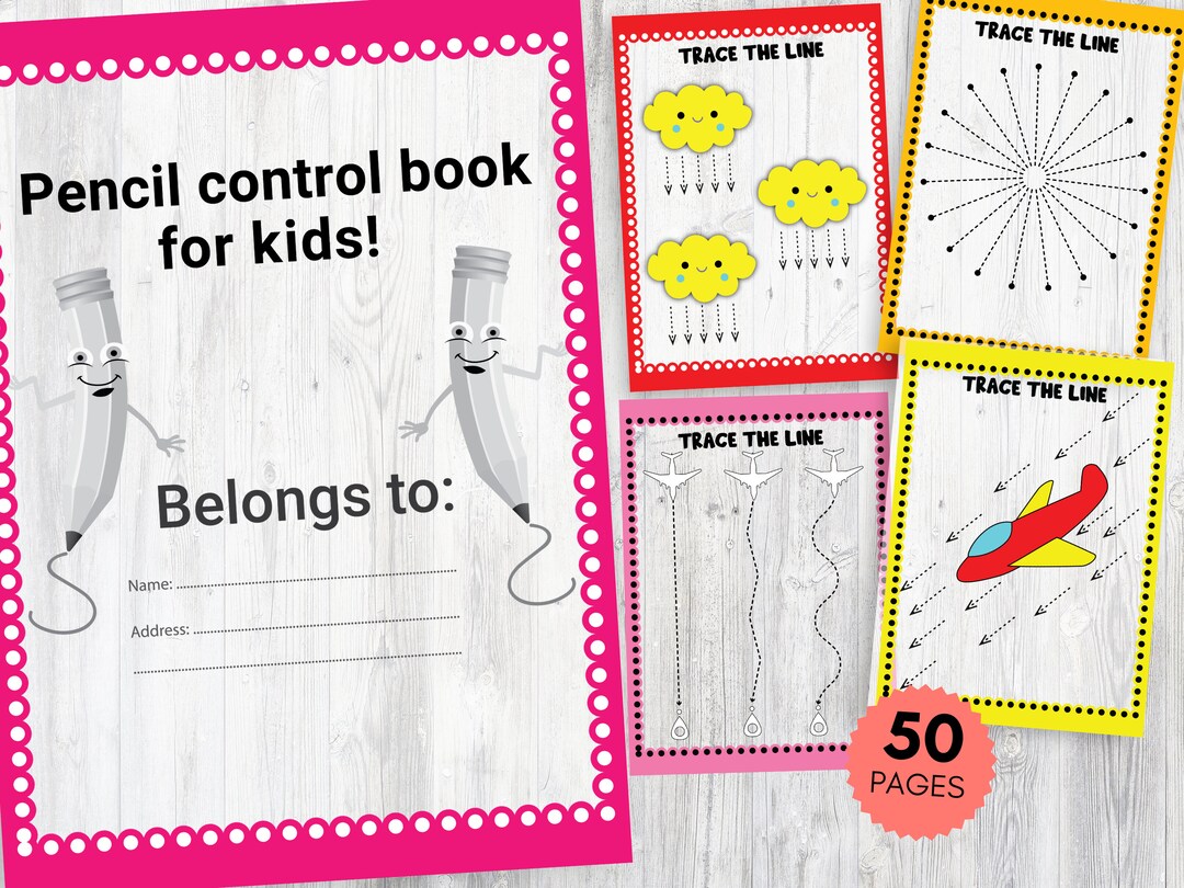 Pencil Control Workbook, Handwriting Activity for Pre-school ...