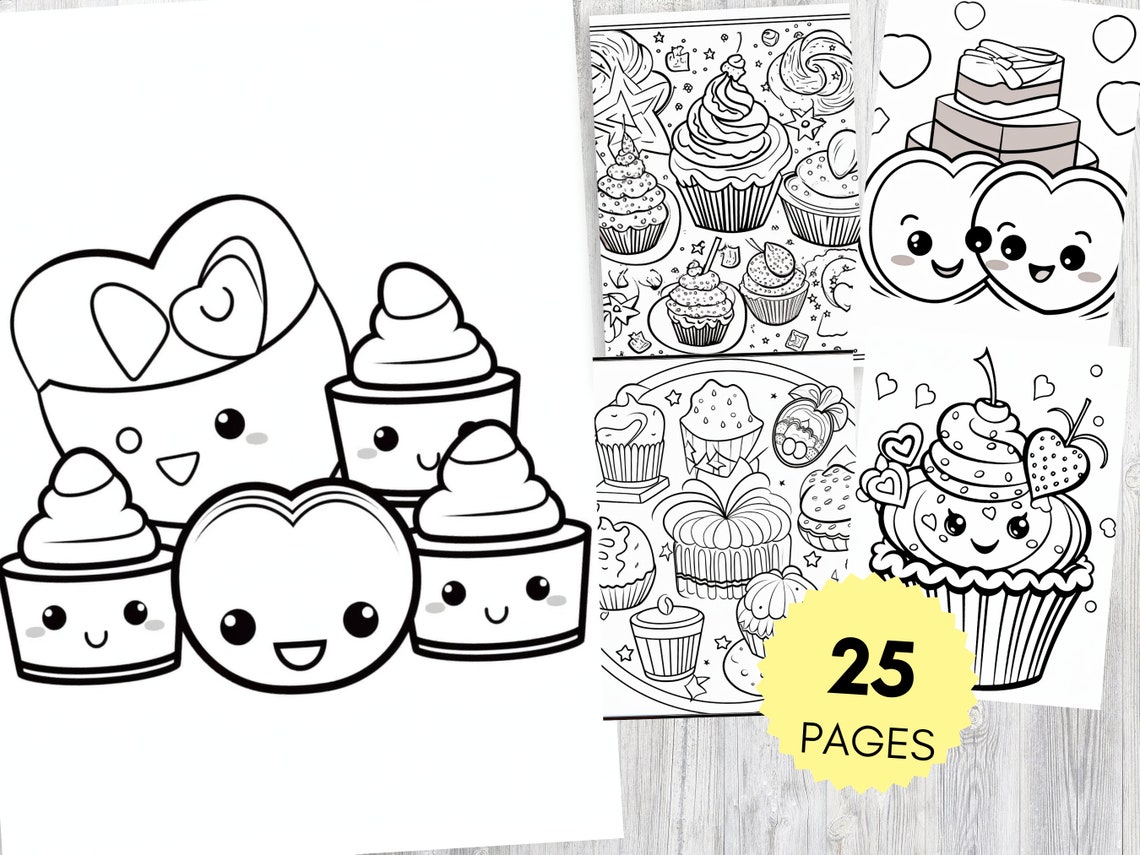 Sweets Coloring Pages for Kids, Sweets Printable, Coloring Pages of Ice ...