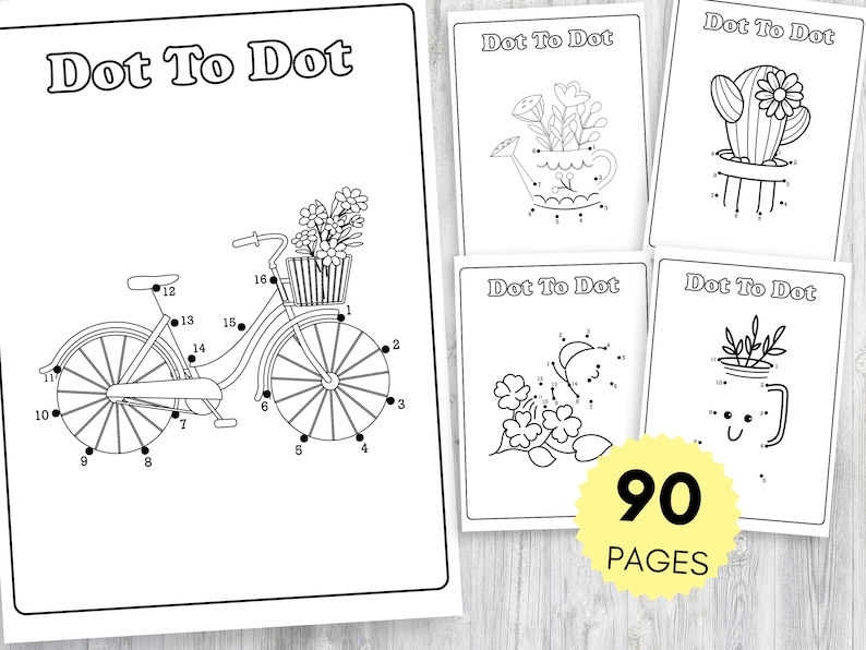 Dot to Dot Worksheet Connect the Dots Book Pages Kids Dot-to-dot ...