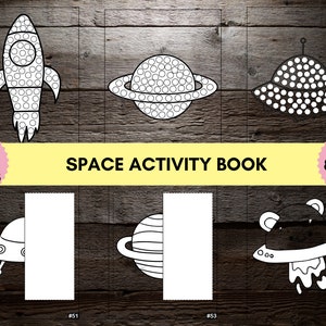 Space Activity Book for Kids, Printable Space Coloring, Printable Space ...