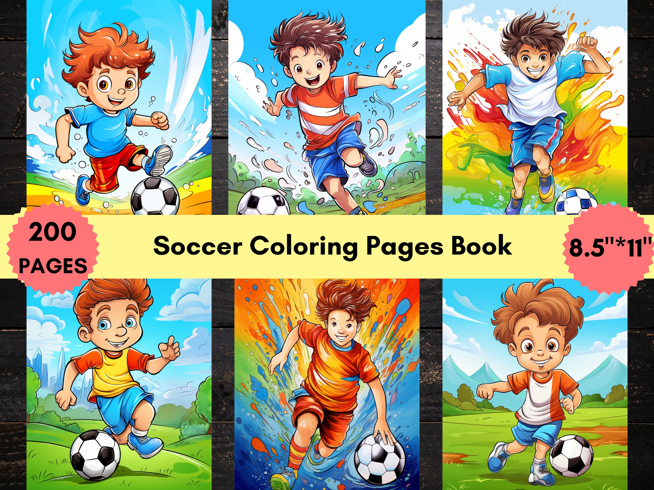 200 Soccer Coloring Pages for Kids - Kids Coloring Pages - INSTANT ...
