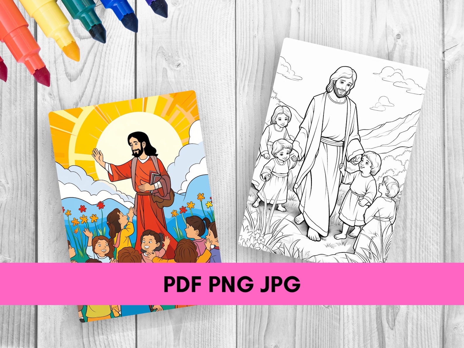 100 Bible Coloring Pages / Bible Coloring Book / Christian Coloring ...