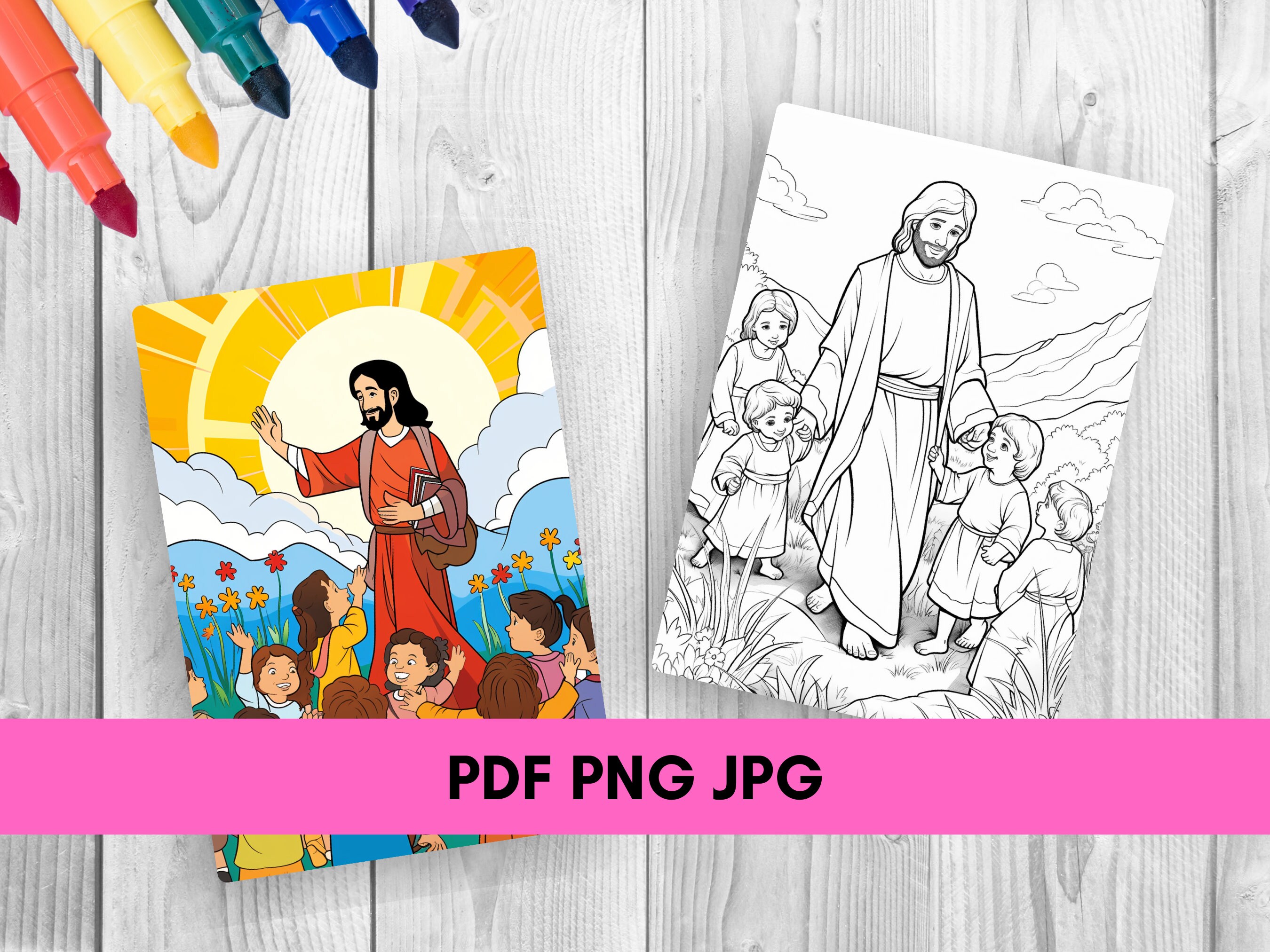 100 Bible Coloring Pages / Bible Coloring Book / Christian Coloring ...