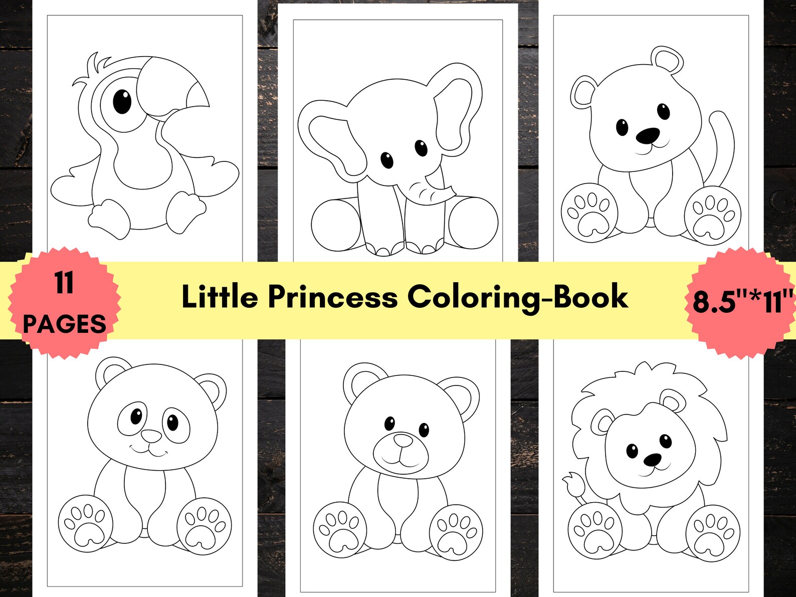 Cute Baby Animal Coloring Pages, Kids Coloring Pages, Printable ...