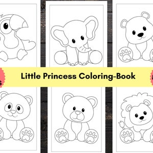 Cute Baby Animal Coloring Pages, Kids Coloring Pages, Printable ...