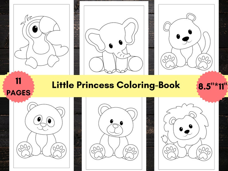 Cute Baby Animal Coloring Pages, Kids Coloring Pages, Printable ...