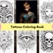 130 Printable Tattoos Coloring Pages for Kids and Adults , Grayscale ...