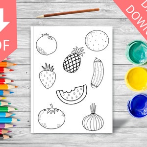 Food Coloring Pages, 10 Printable Recipe Coloring Pages for Kids, Boys ...