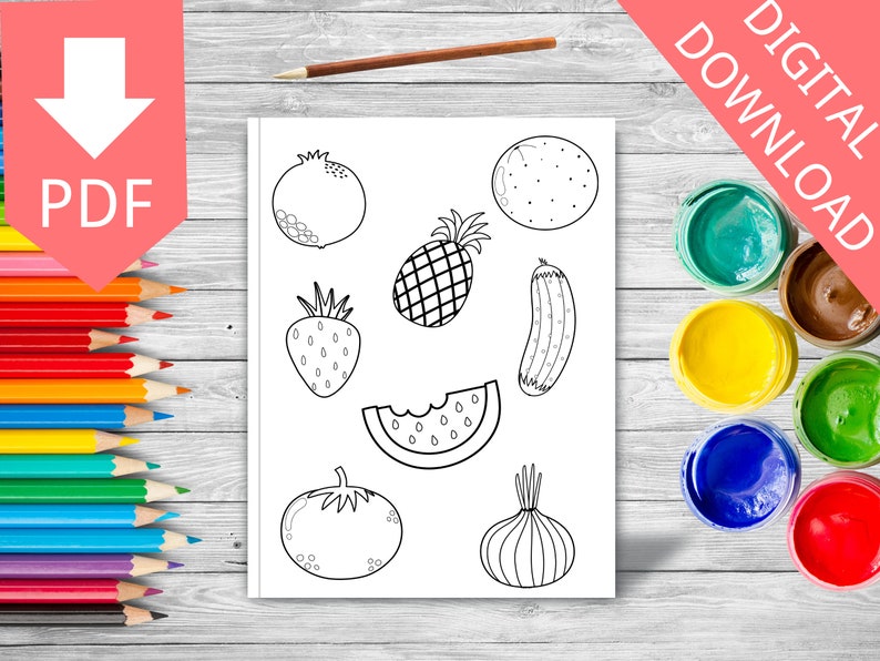 Food Coloring Pages, 10 Printable Recipe Coloring Pages for Kids, Boys ...
