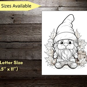 Cute Autumn Gnomes Coloring Book for Kids and Adults, Fall Fantasy ...