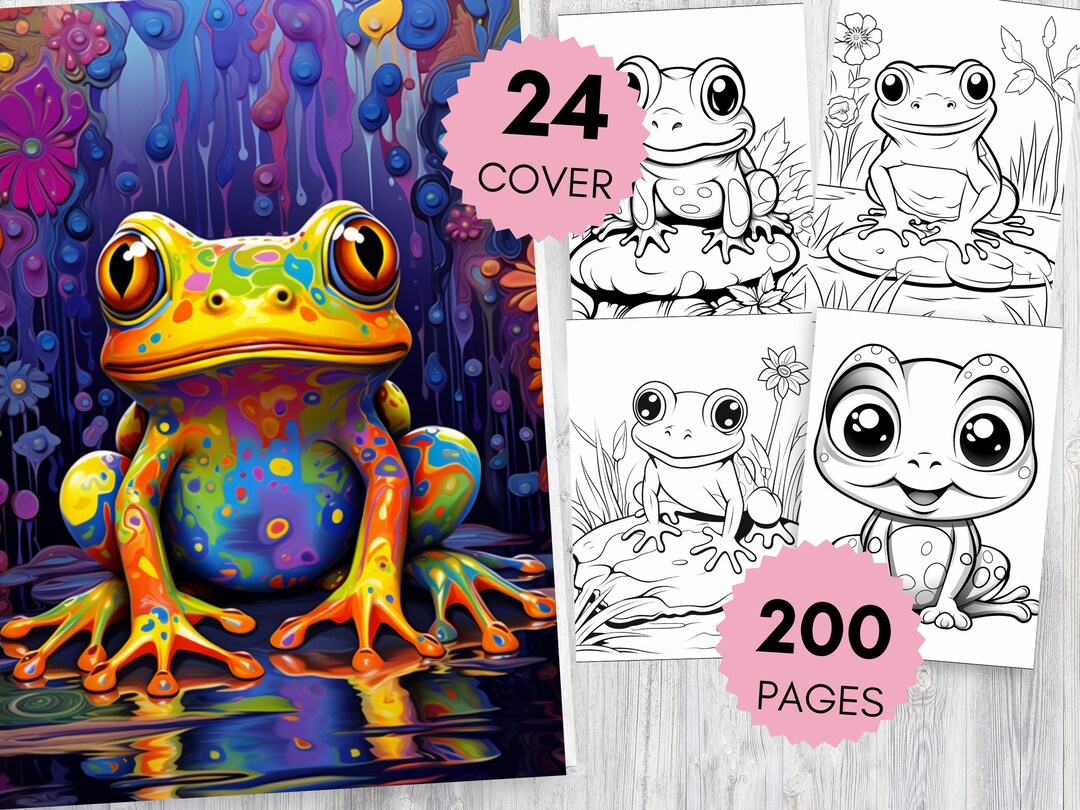 Cozy Frogs Coloring Page Set - Frog Coloring Pages - Cozy Coloring ...