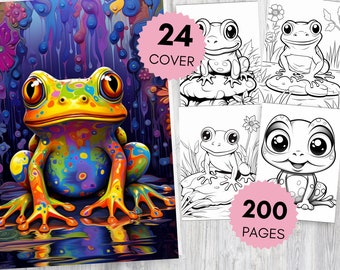 Cozy Frogs Coloring Page Set Frog Coloring Pages Cozy Coloring Pages ...
