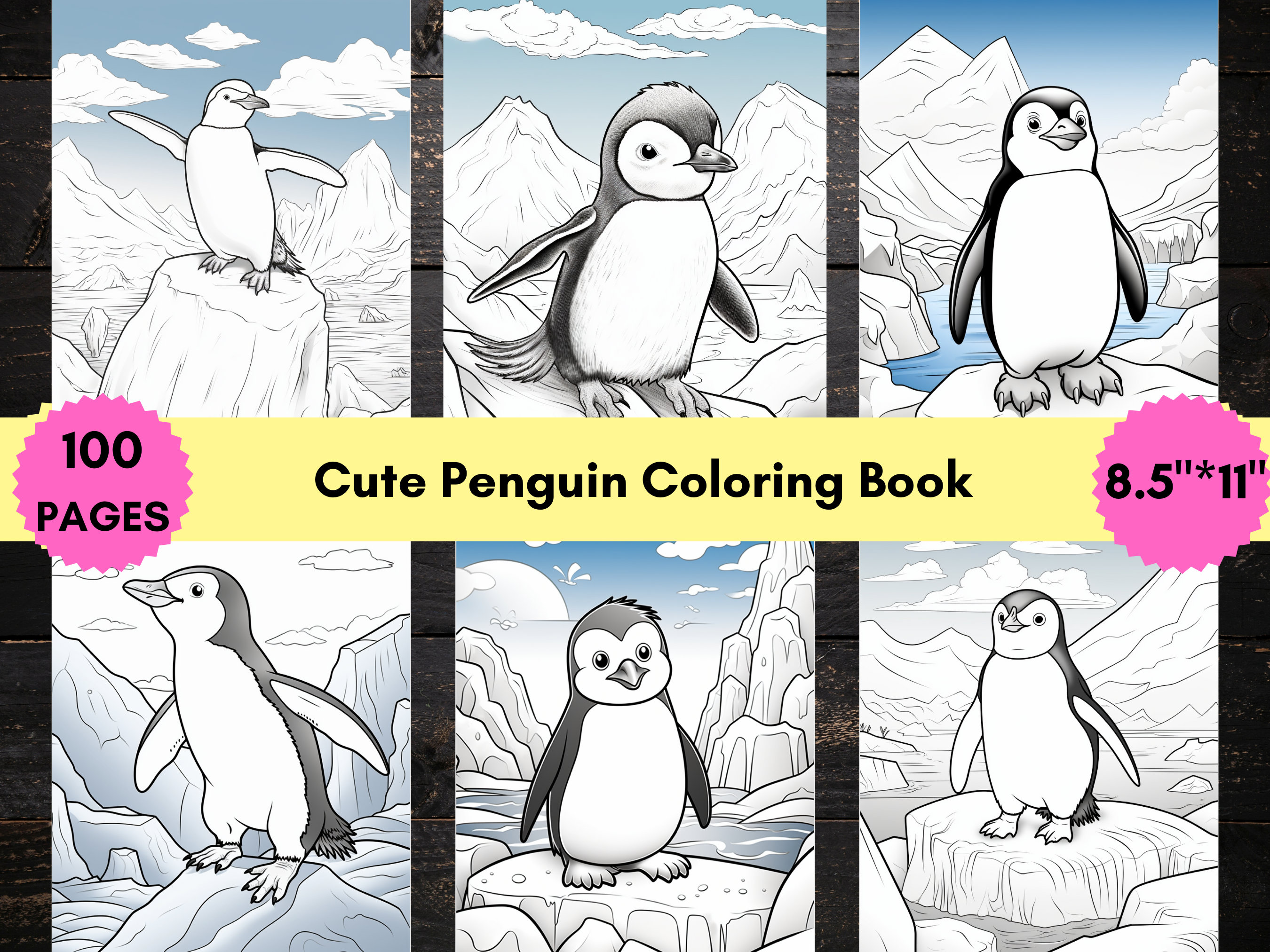 100 Penguin Coloring Pages, Coloring Pages for Kids, Birthday Party ...