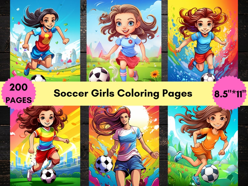 Soccer Girls Coloring Pages for Kids - Kids Coloring Pages -soccer ...