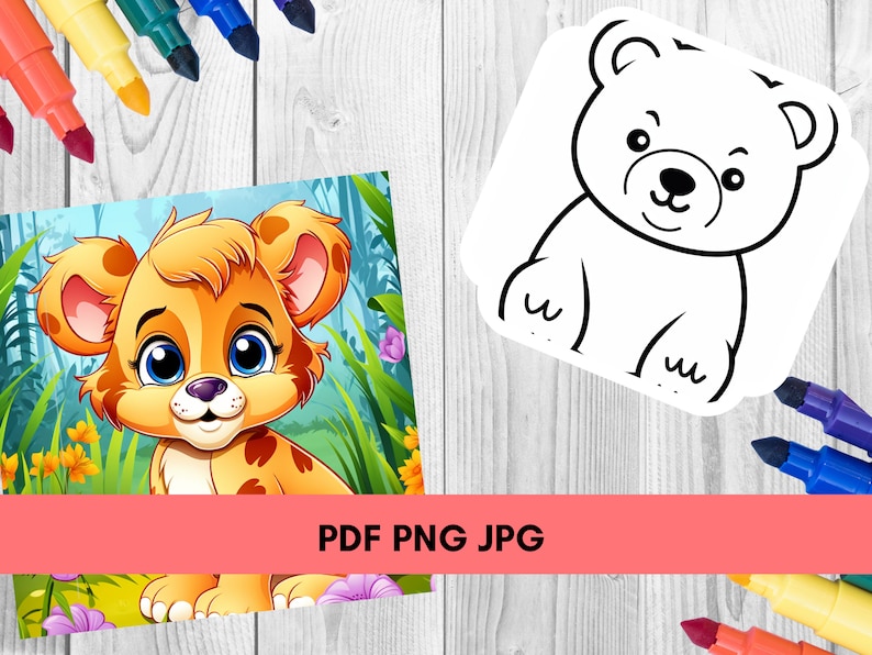 175 Cute Animal Coloring Pages for Kids Vol. 1, Cute Animal Coloring ...