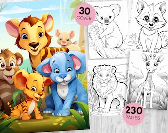 Cute Baby Animal Coloring Pages, Kids Coloring Pages, Printable ...