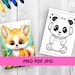 100 Cute Baby Animals Coloring Pages for Adult & Kids, Animal Coloring ...